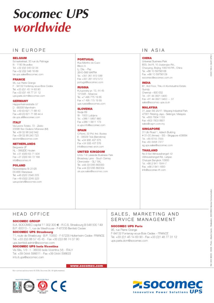 NETYS RT: UPS rating 1100 to 11000 VA ( Rack & Tower) - Grenotech